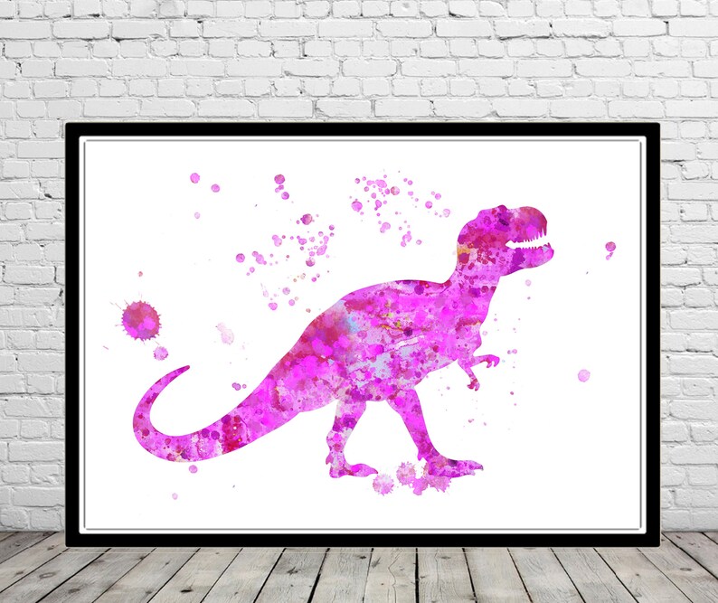 T Rex Tyrannosaurus Rex Dinosaur Watercolor Watercolor - Etsy