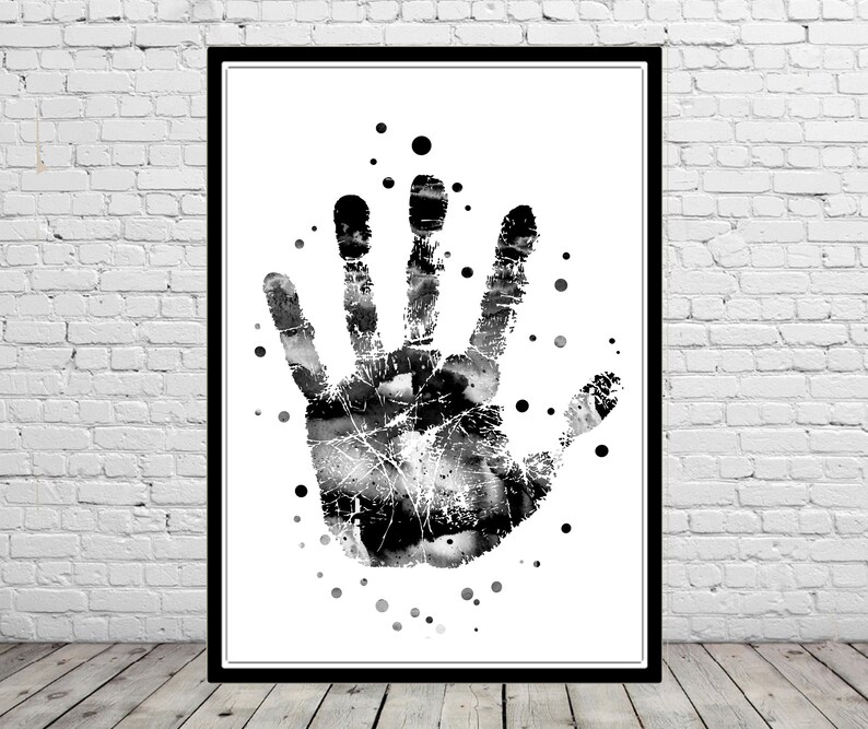 Handprint human handprint medical art human body handprint | Etsy