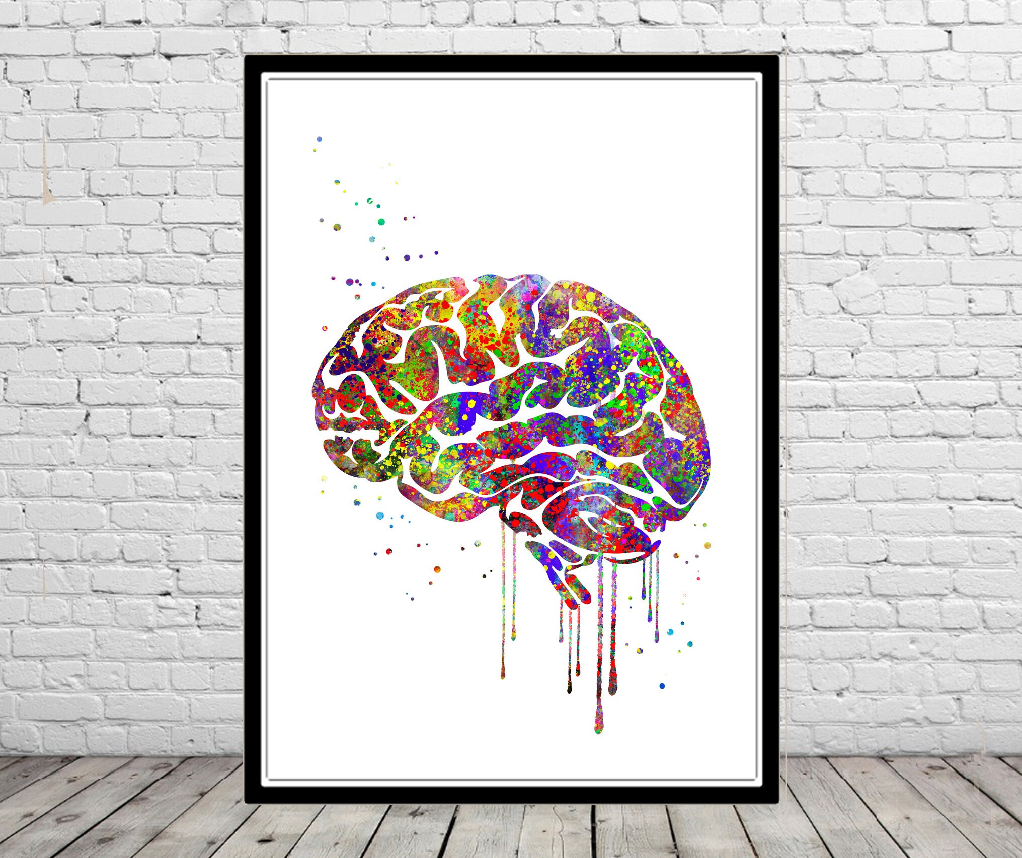 Brain Anatomy Watercolor Print Medical Art Abstract Brain Wall - Etsy