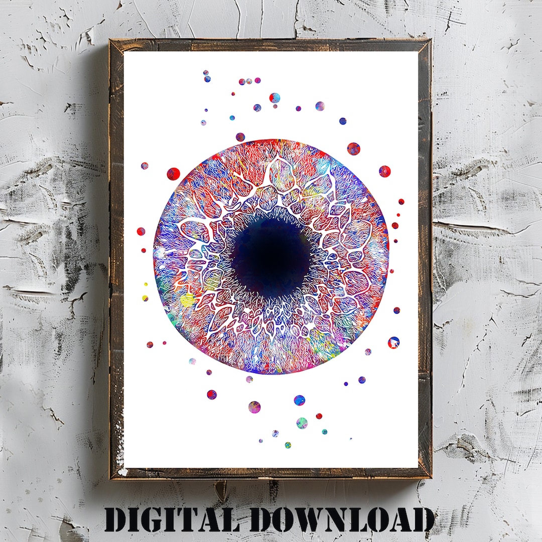 Human Eye Watercolor Print Digital Download Personalized Gift Medical ...
