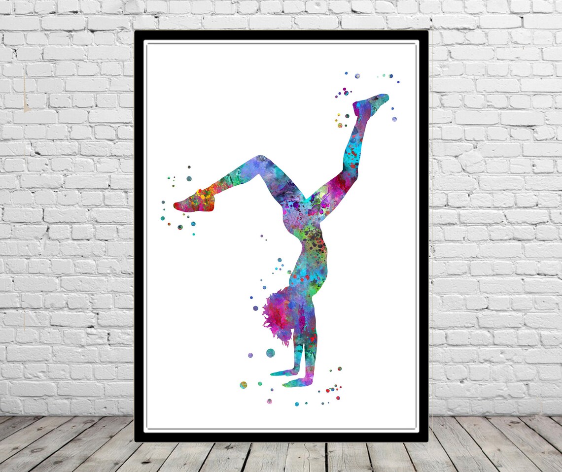 Handstand handstand poster handstand woman handstand girl | Etsy