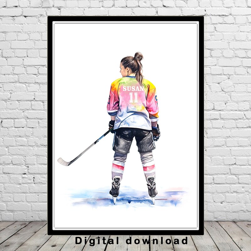 Hockey Girl Svg - Etsy