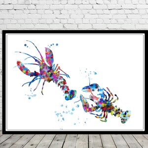 Lobster Lobster Print Lobster Home Decor Ocean Art Sea - Etsy
