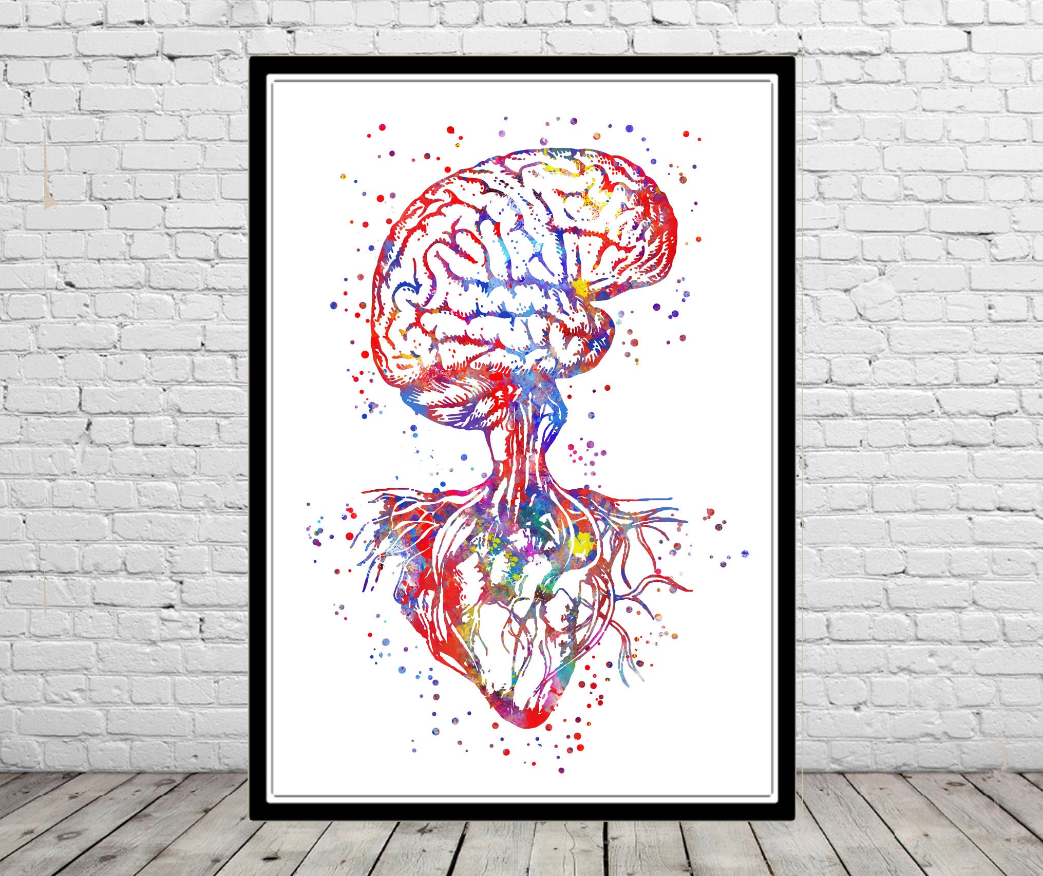 Anatomía del cerebro corazón cerebro y corazón anatomía del | Etsy