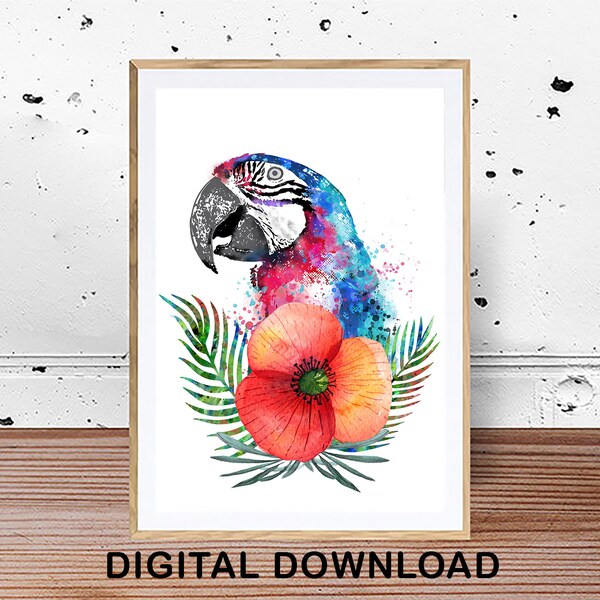 Macaw Poster - Etsy