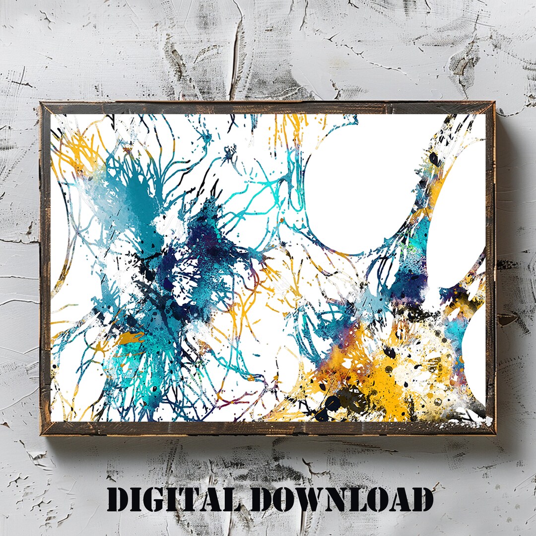 Human Brain Cells Watercolor Print Medical Art Abstract Brain Medical ...
