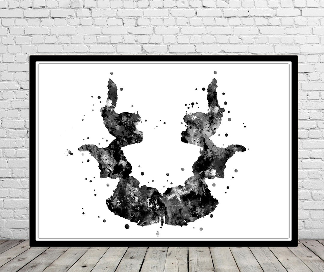 Rorschach Watercolor Rorschach Print Psychology Psychology - Etsy