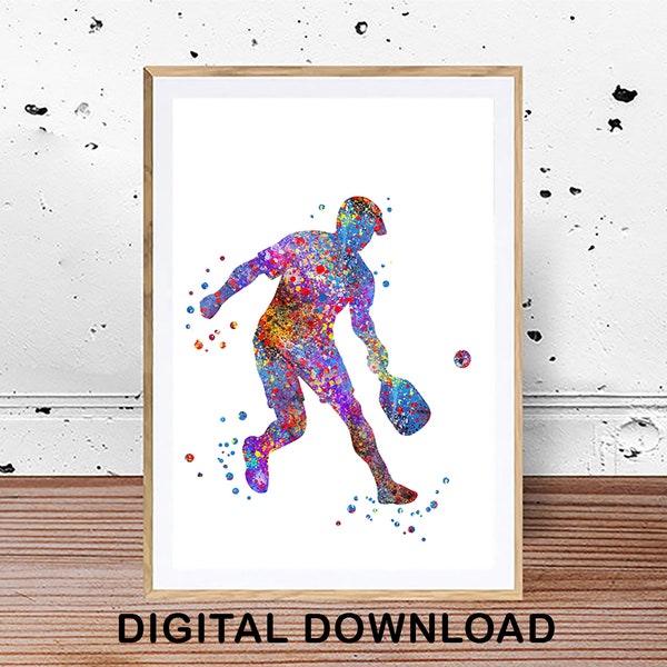 Male Pickleball Art - Etsy