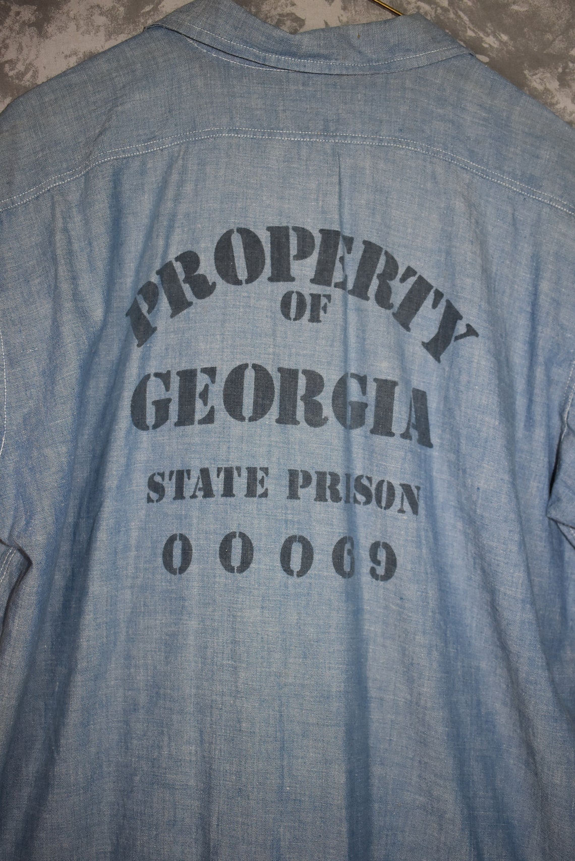 1960's Men's Georgia State Prison Uniform Shirt - Etsy