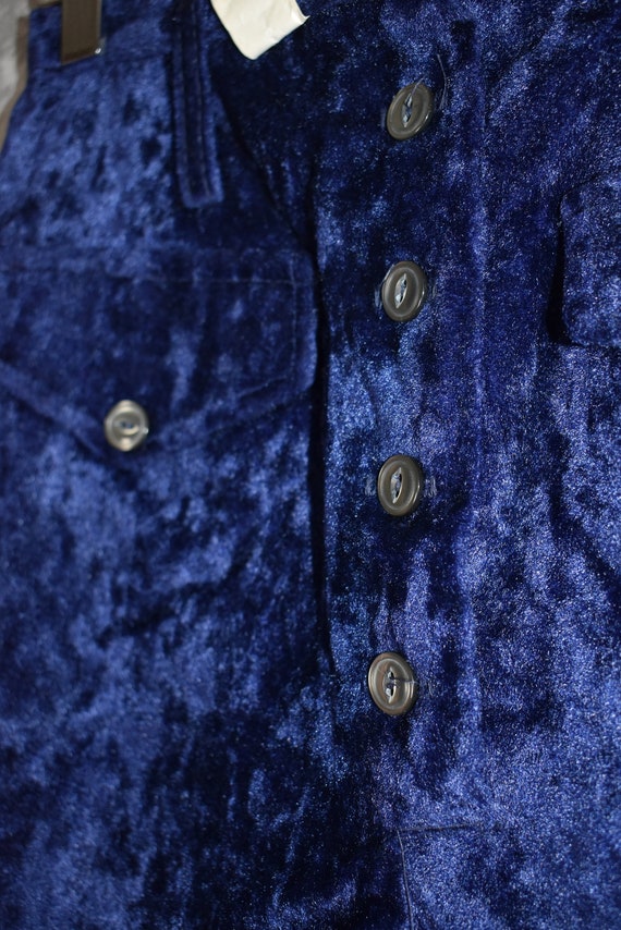 1960's Women's Bell Bottoms Pants Crushed Velvet - Gem