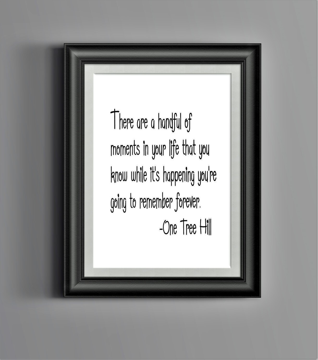 One Tree Hill/wall Quote/wall Art Quote/minimalist Art/poster Art ...