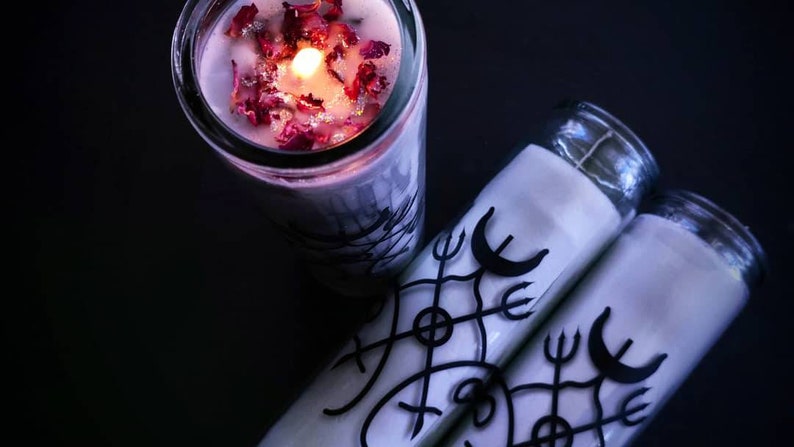 White Womb Protection Sigil Candle | Etsy UK