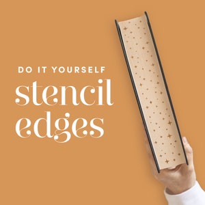 Stars and Moons Stencil for DIY Stenciled Book Edges Stencil for ...