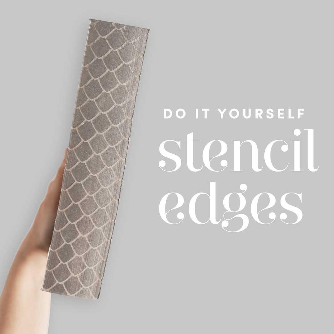 Dragon Scales Stencil for DIY Stenciled Book Edges | Stencil for ...