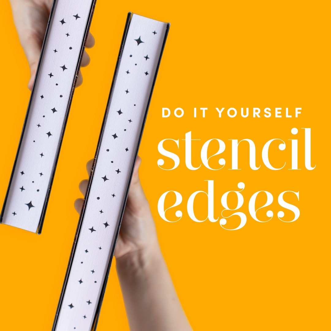 Stars Stencil for DIY Stenciled Book Edges | Stencil for Sprayed Edges ...