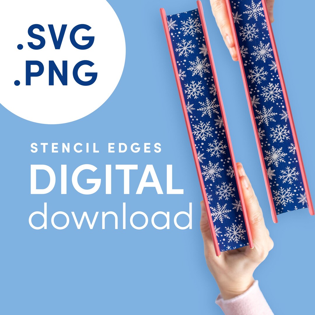 DIGITAL FILE Snowflakes Pattern Stencil for DIY Stenciled Book Edges ...