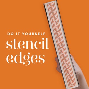 Book Stencil for DIY Stenciled Book Edges Stencil for Sprayed Edges - Etsy