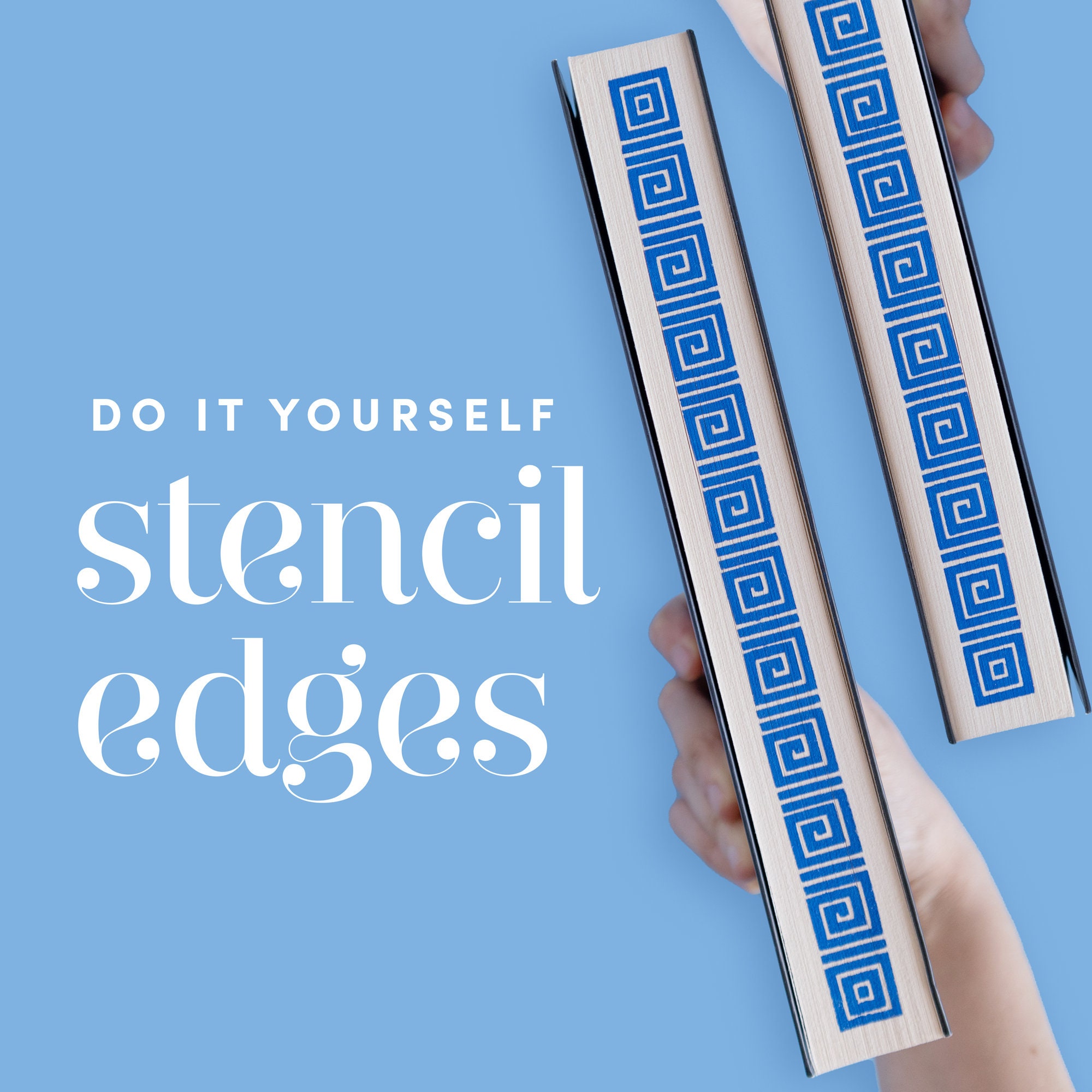 Greek Pattern Stencil for DIY Stenciled Book Edges Stencil - Etsy