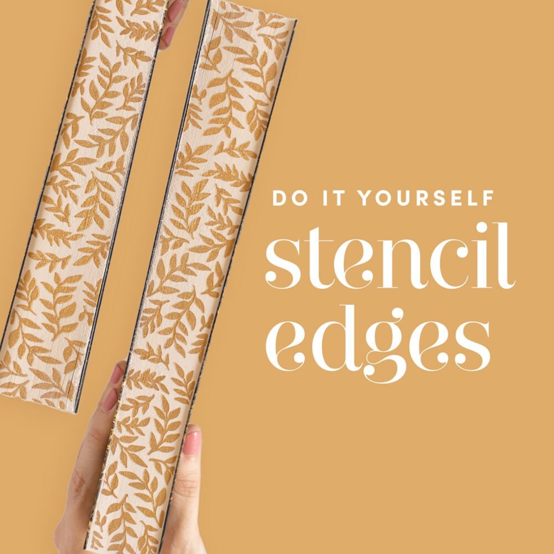 Leaves Pattern Vinyl Stencil for DIY Book Edges - Etsy