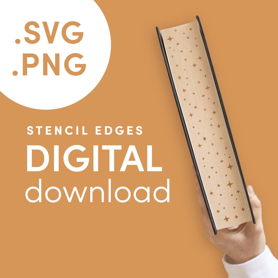 DIGITAL FILE Stars Pattern Stencil for DIY Stenciled Book Edges ...
