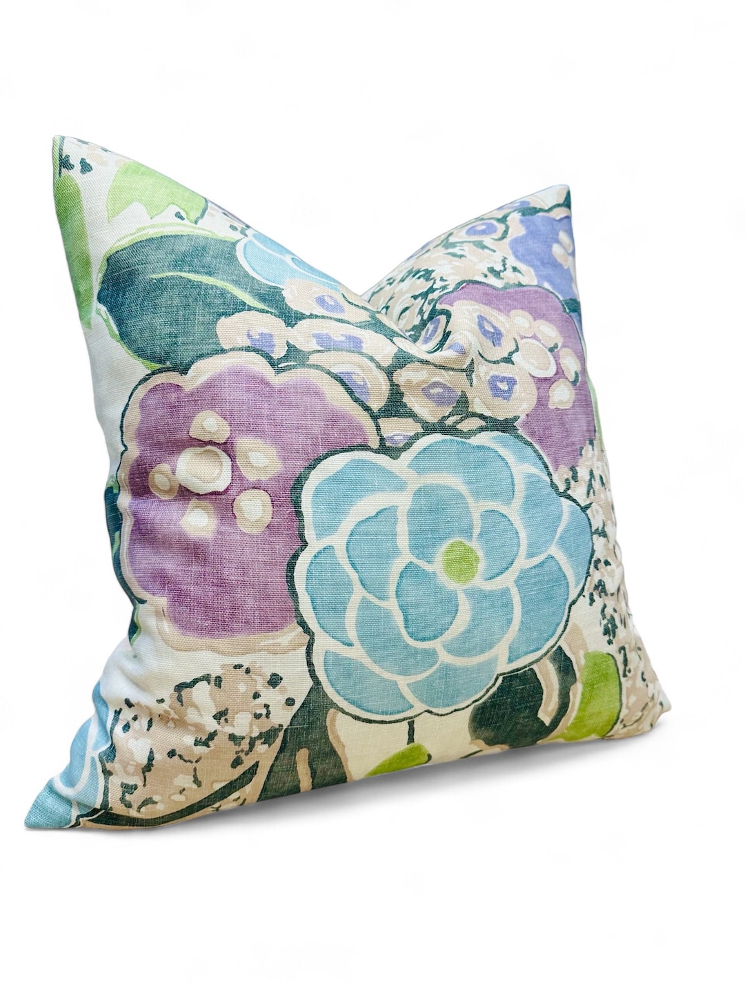 Anna French Laura Custom Pillow Cover | Lavender and Green | Designer ...