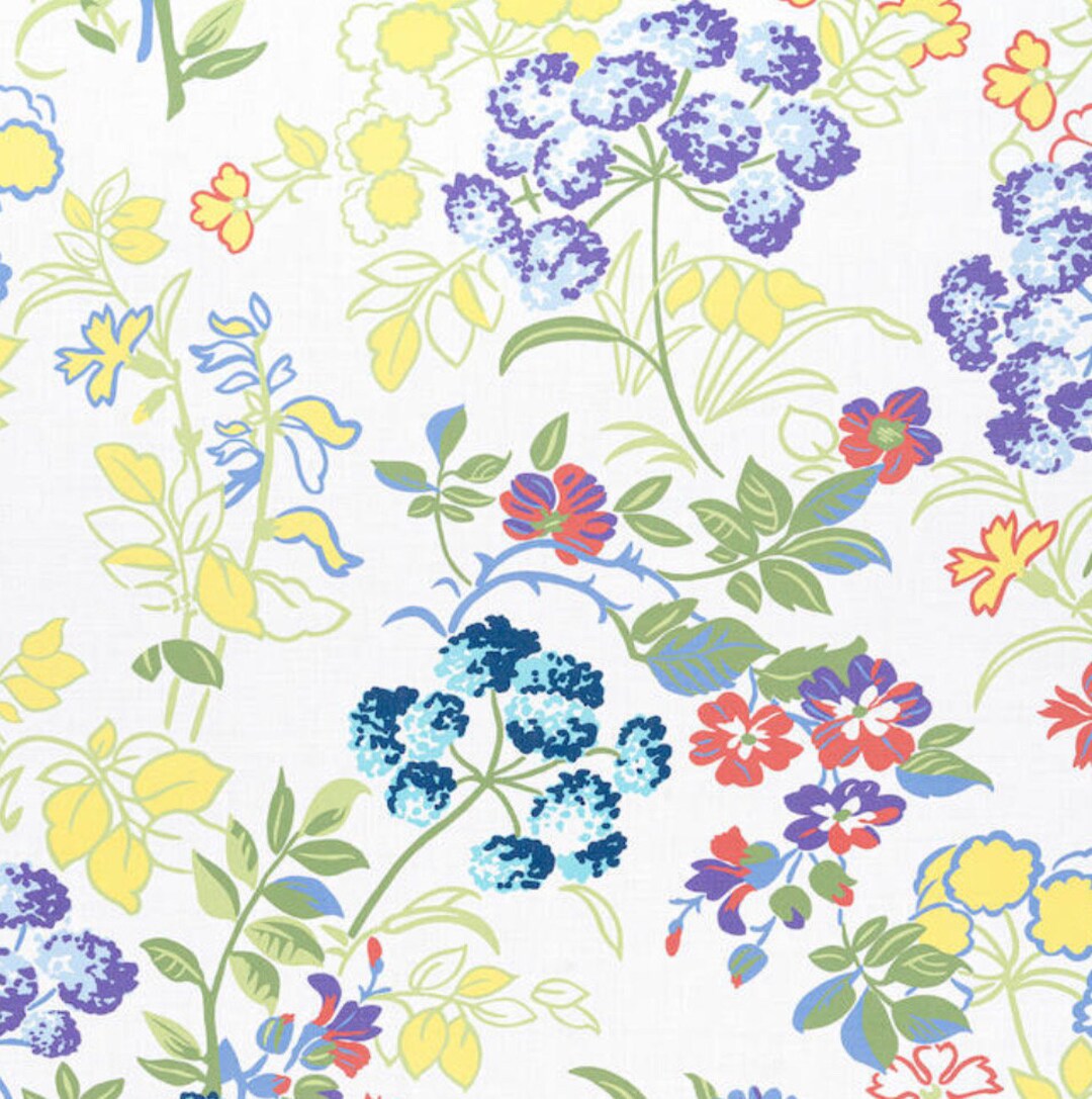 Thibaut Spring Garden Fabric by the Yard, Wildflowers in a Retro High ...