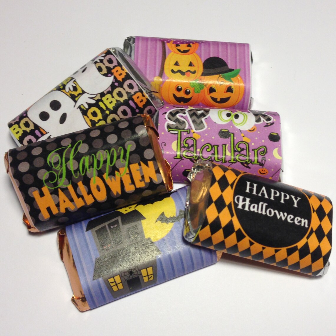 Halloween Miniature Candy Bar Wrappers, Halloween Candy Bar Wrappers ...