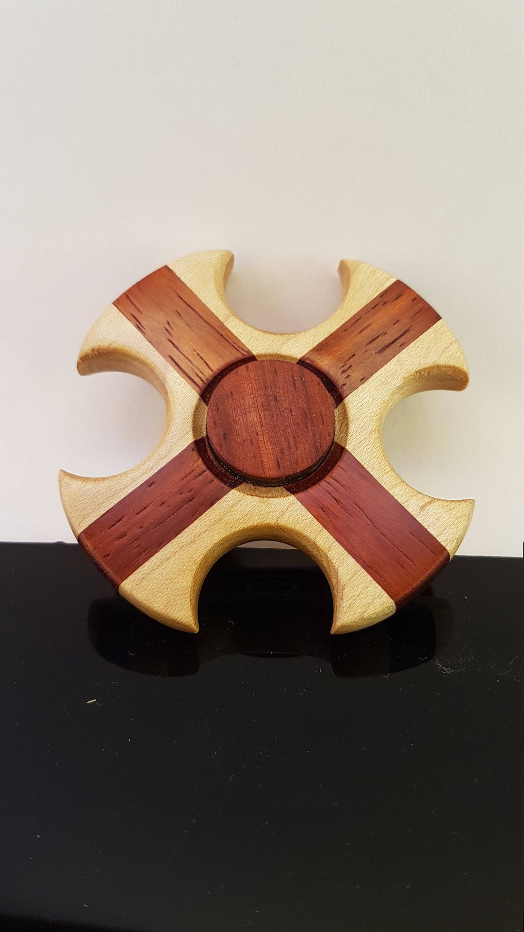 Handmade Exotic Wood Fidget Spinner: Paduk and Maple - Etsy