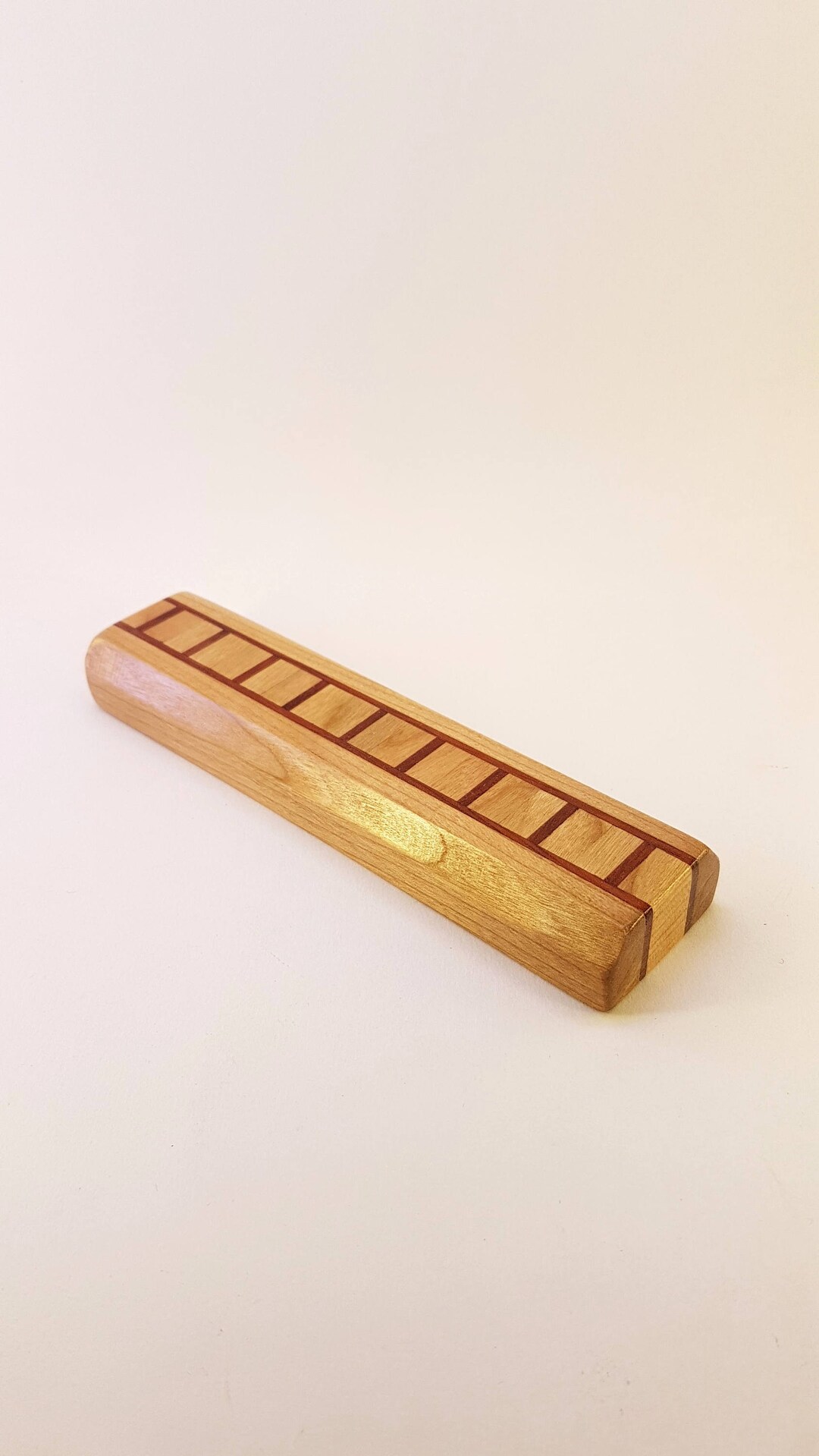 Segmented Wood Mezuzah: Paduk & Cherry, Modern Judaica Gift - Etsy