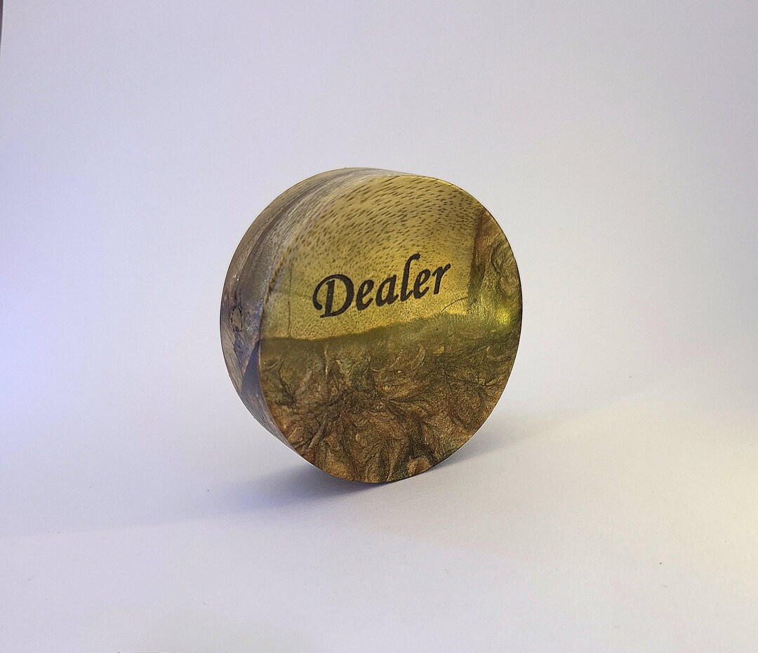 Wood & Resin Poker Dealer Button: Bronze Lava Effect - Etsy