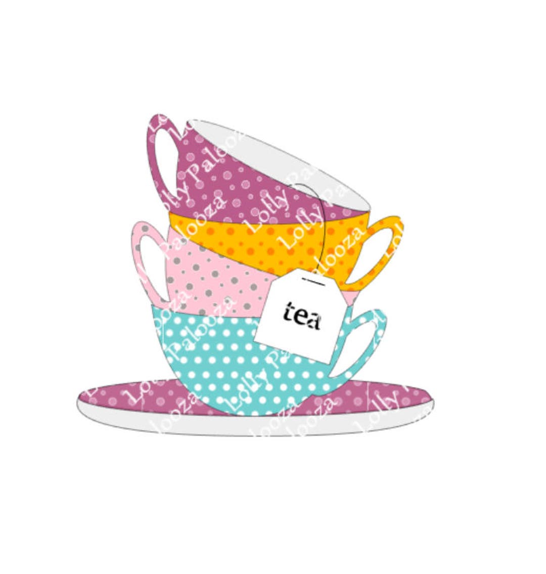 Teacups DIGITAL File. Instant Download. No Physical Items Shipped. PNG ...