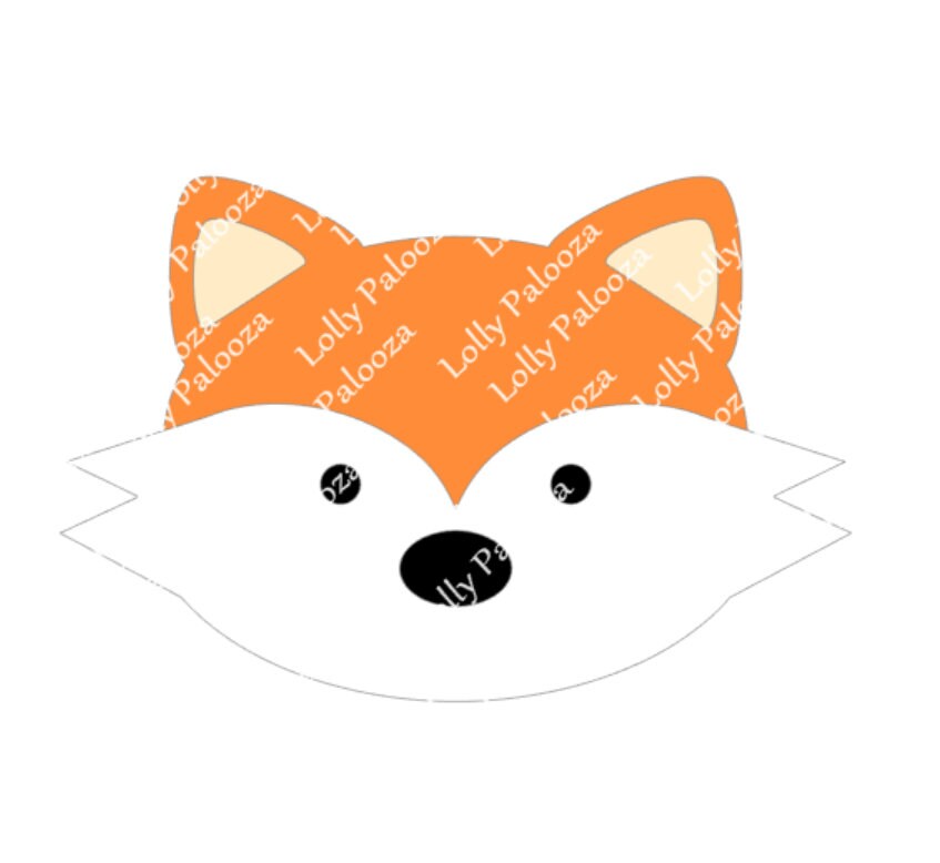 Fox Face DIGITAL File. Instant Download. JPG and SVG Files. No Physical ...