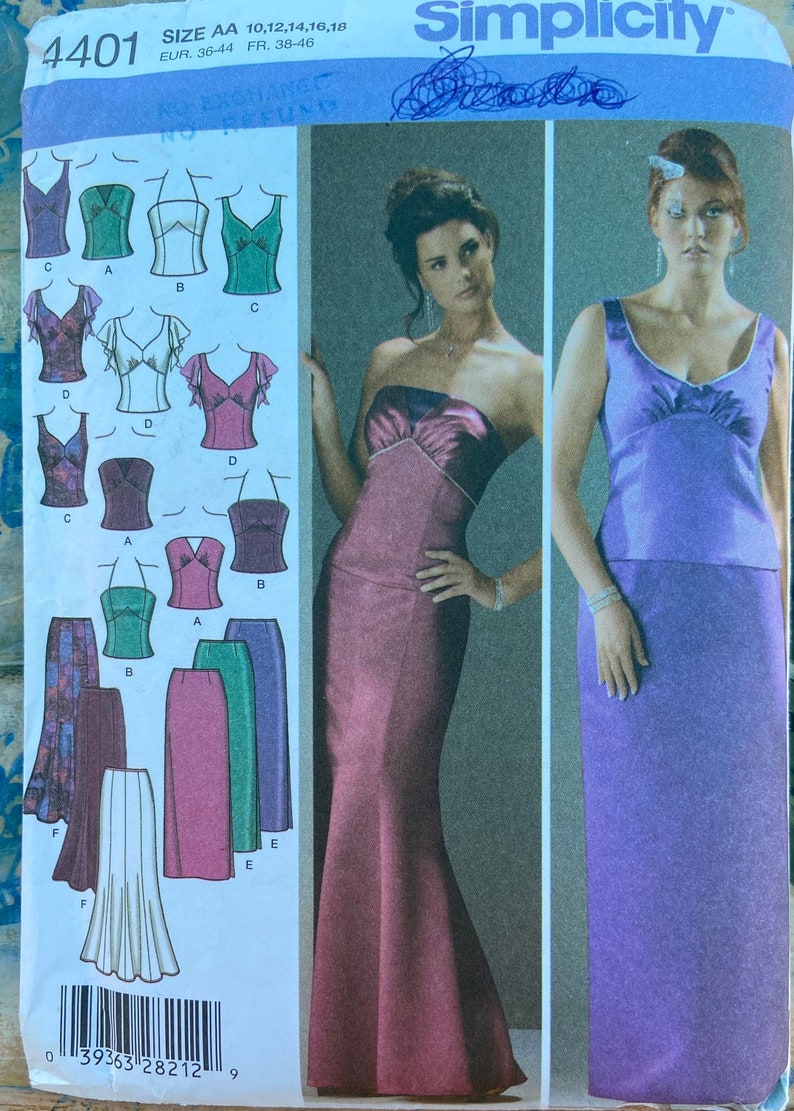Evening Wear Wardrobe Simplicity Sewing Pattern - Etsy
