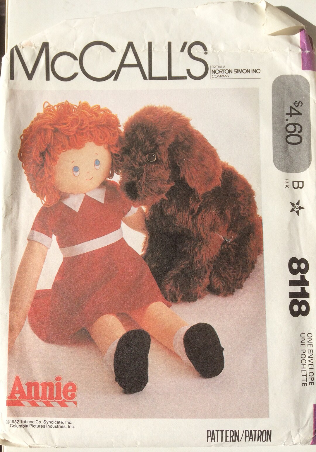 Annie Doll Pattern and Dog Sandy, Mccalls Sewing Pattern - Etsy