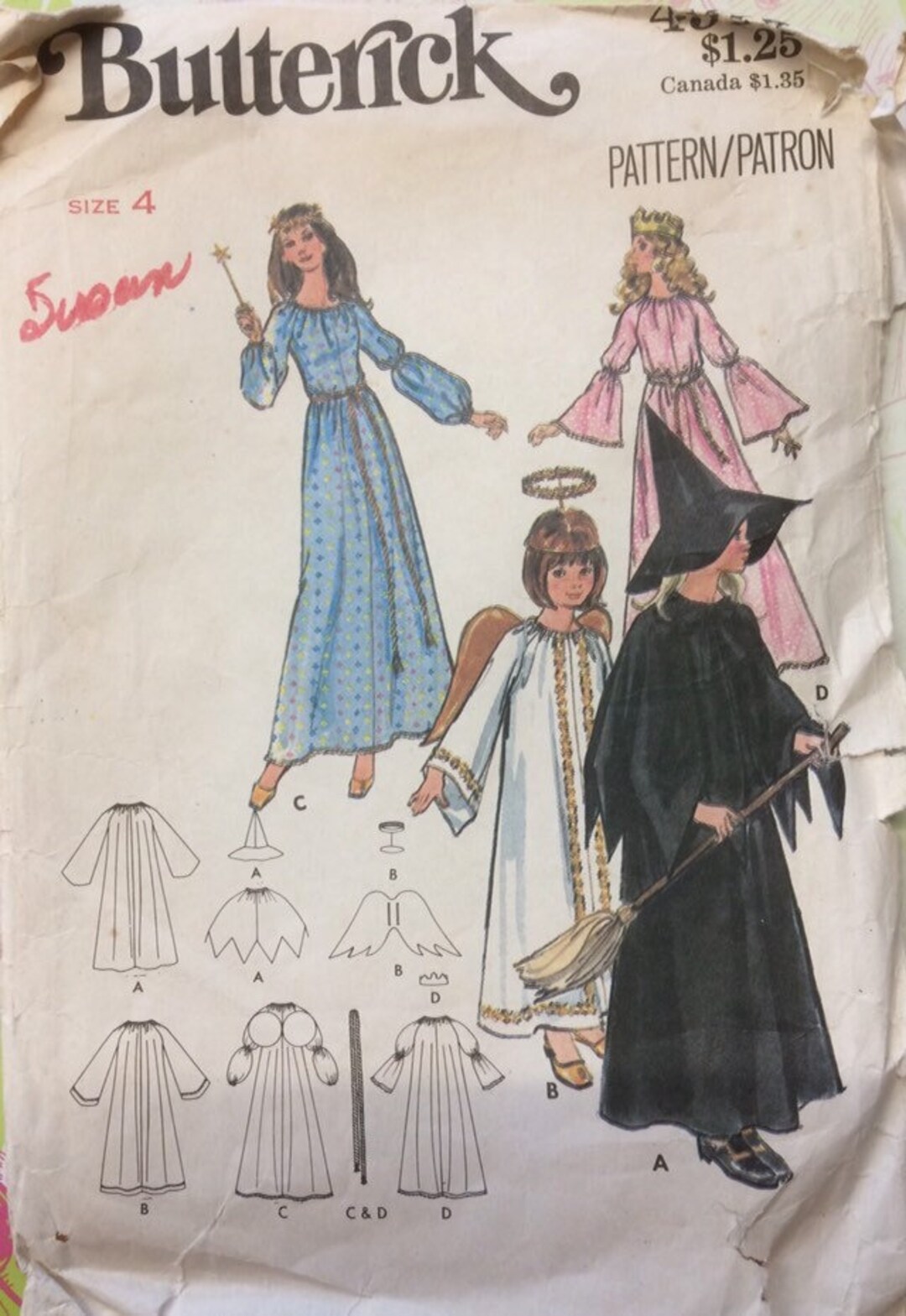 Witch Angel Princess Fairy Godmother Costumes Butterick - Etsy