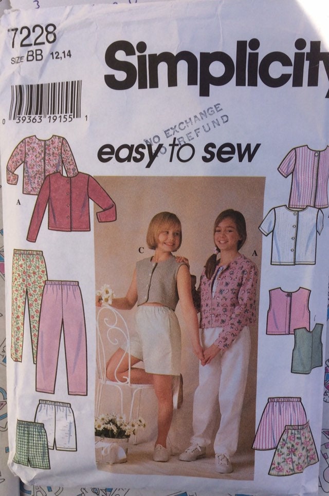 Girl's Wardrobe Simplicity Sewing Pattern - Etsy