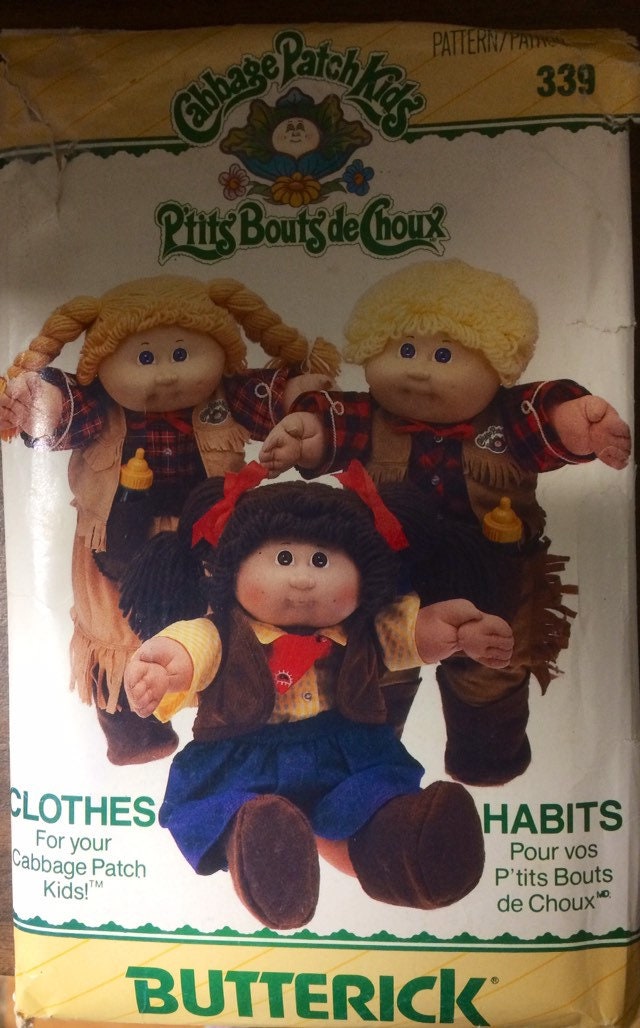 Cabbage Patch Kids Cowboy and Cowgirl Clothes Butterick Sewing - Etsy UK