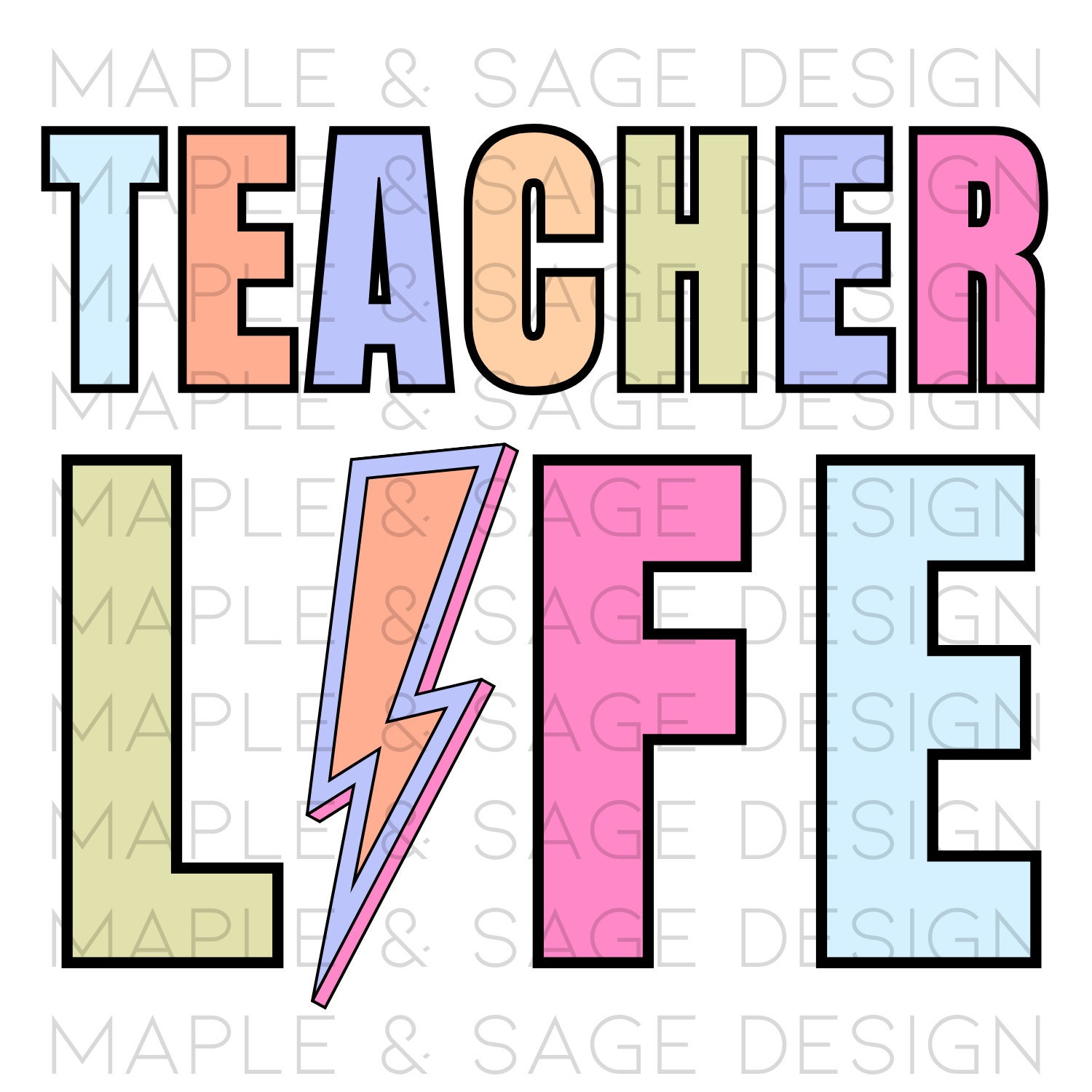 Teacher Life Png, Teacher Dtf, Teacher Life Design, Sublimation Teacher ...