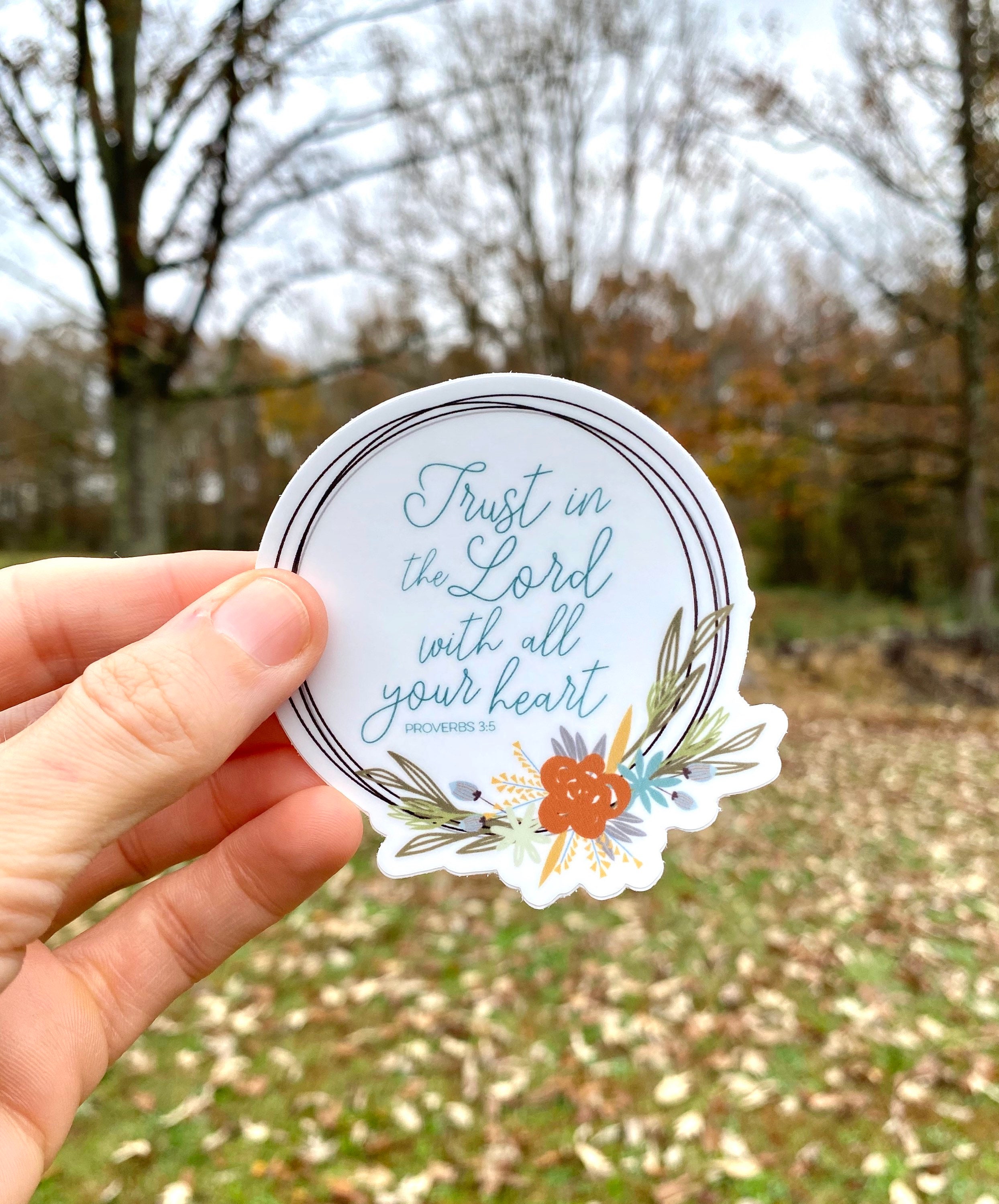 Trust in the Lord / Vinyl Sticker / Scripture Sticker / | Etsy