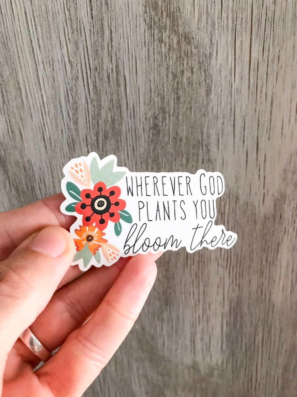 Bloom Sticker / Waterproof Vinyl Sticker / Bloom Where You Are - Etsy