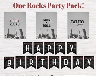 One Rocks Birthday Sign - Etsy