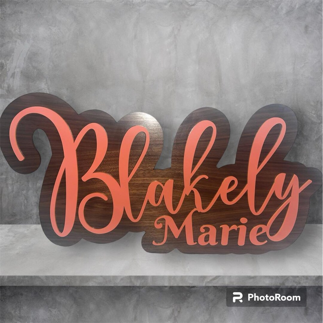 Wood & Acrylic Name Signs 24 Wide - Etsy