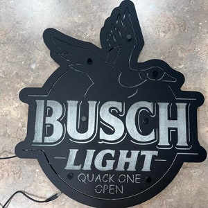 Busch Beer "quack One Open" Backlit LED Wall Hanging Sign - Etsy