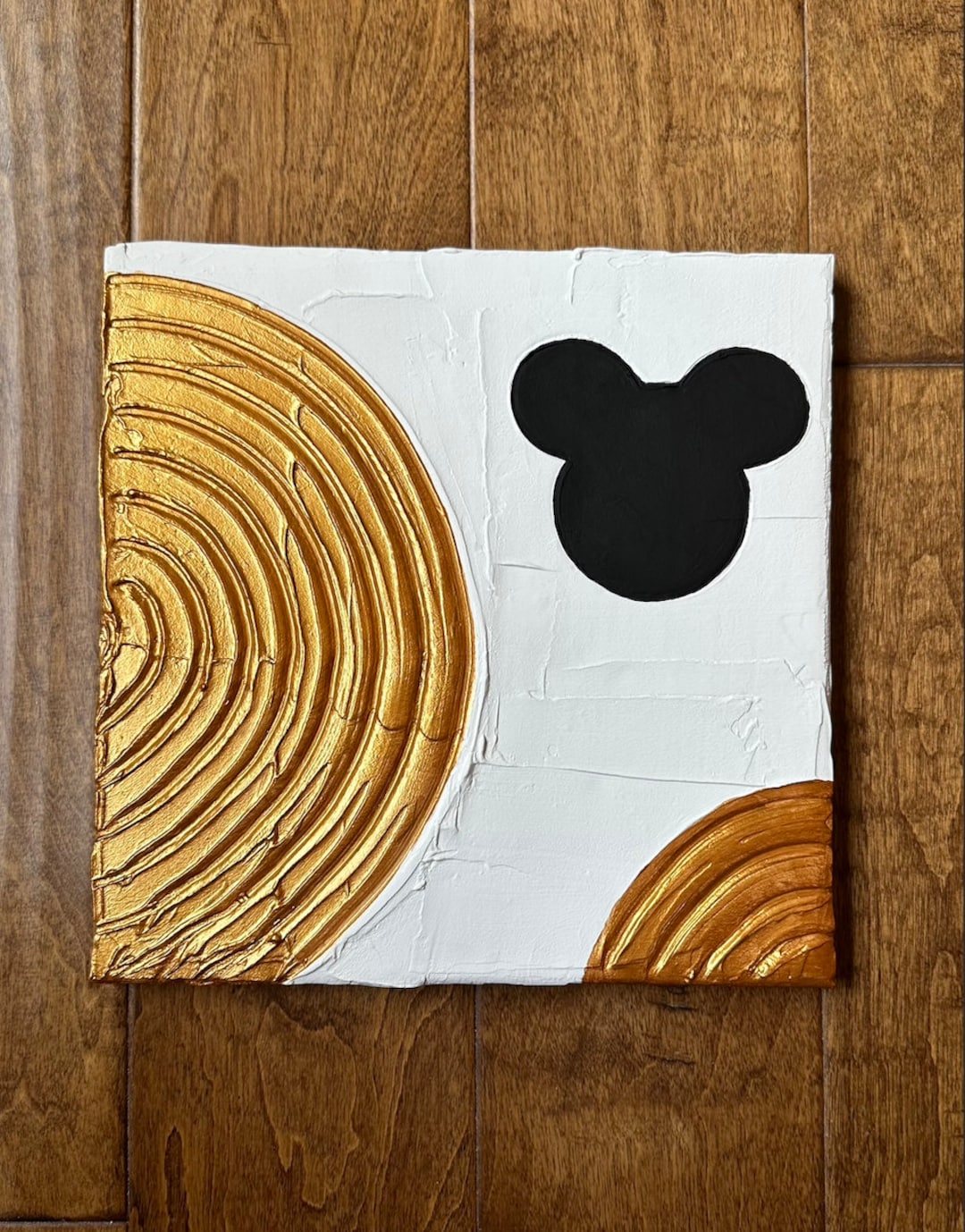 Mouse Canvas White Textured Wall Art Drywall Mud Art Abstract Modern ...