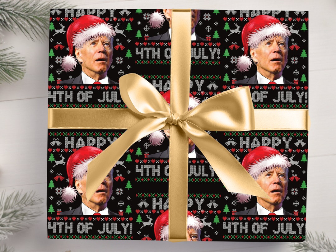 Happy 4th of July Joe Biden Gift Wrapping Paper, Happy July Wrapping ...