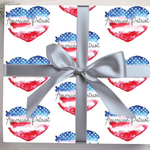 American Flag Wrapping Paper - Etsy