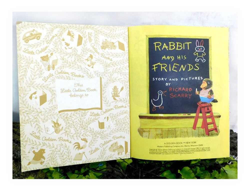 A Little Golden Book Rabbit and His Friends Book Vintage 1982 Renewed ...