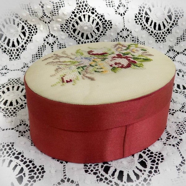 Cross Stitch Trinket Box - Etsy
