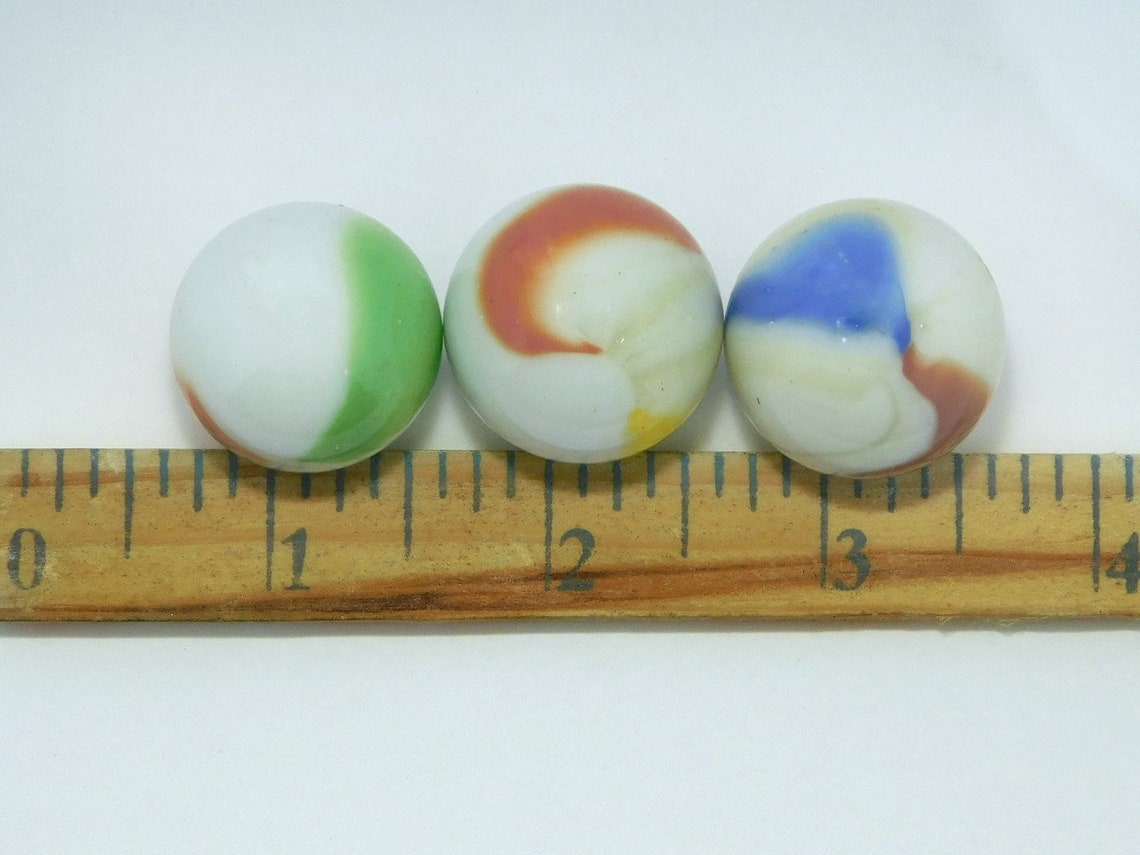 Large Marbles, Shooters, Glass Marble , Vintage Glass Marble - Agate Marbles - Marble Lot ( 3 ...
