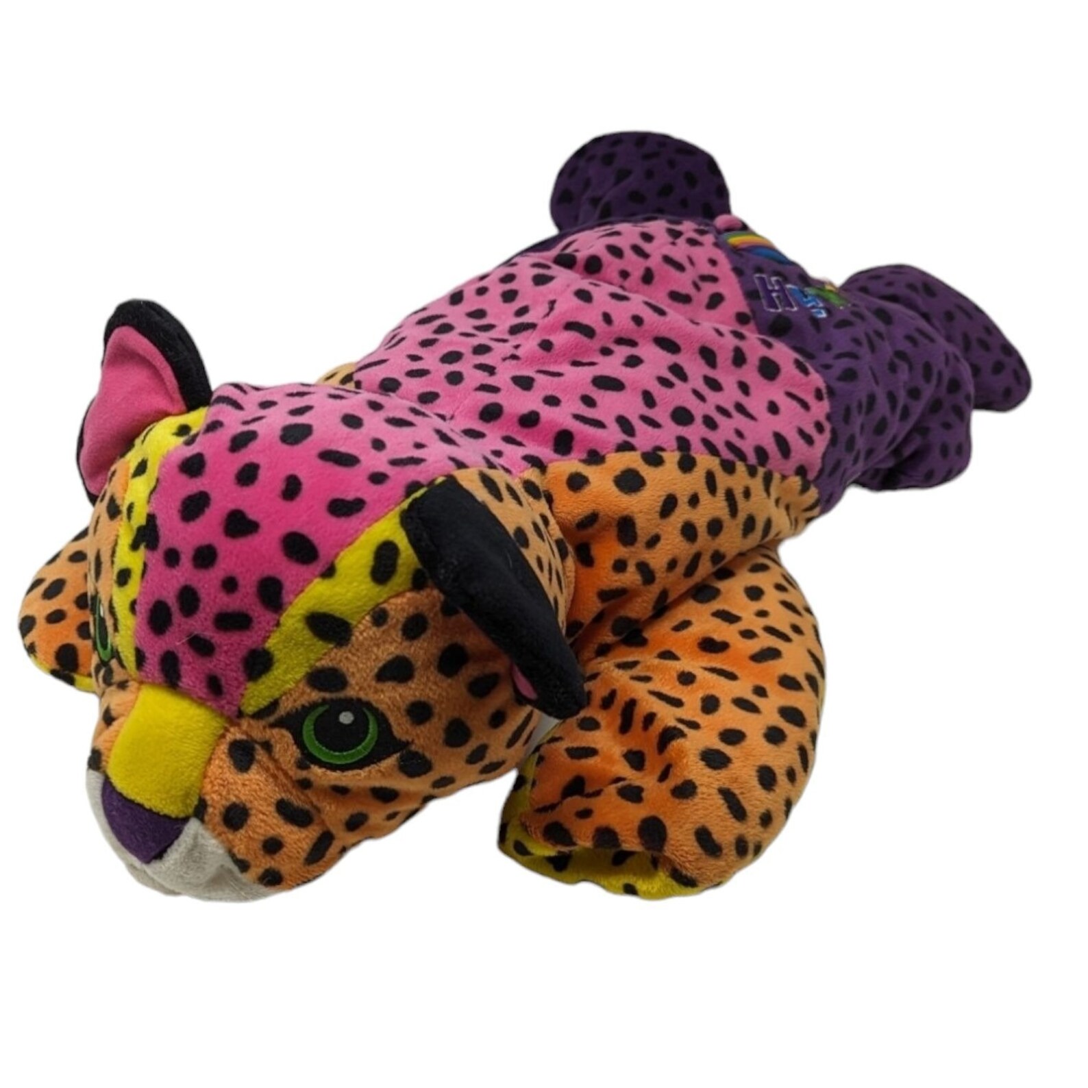 Vintage Lisa Frank Hunter Rainbow Leopard Cheetah Plush Stuffed Animal ...